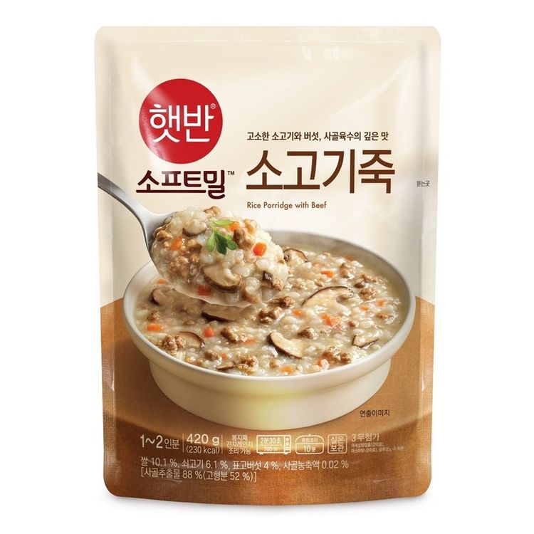 CJ 햇반소프트밀 소고기죽 420G | 홈플러스