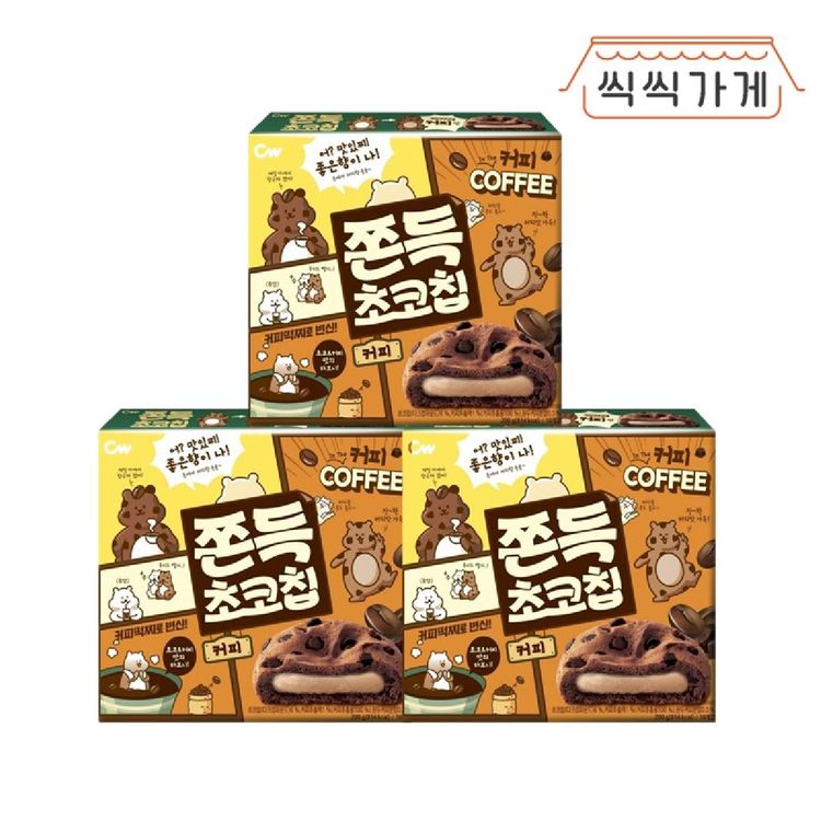 씩씩가게 쫀득초코칩 커피 200g X 3ea 홈플러스 택배배송
