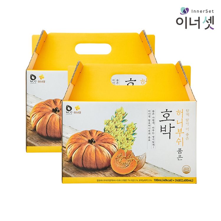 이너셋 허니부쉬 호박즙 100mlx24포x2박스 대량구성 국내산 과채주스 홈플러스 택배배송