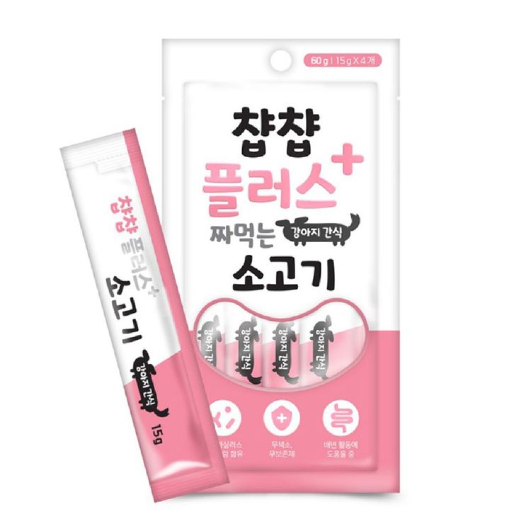 찹찹플러스 짜먹는 소고기맛 유산균함유 반려견 츄르 홈플러스 택배배송