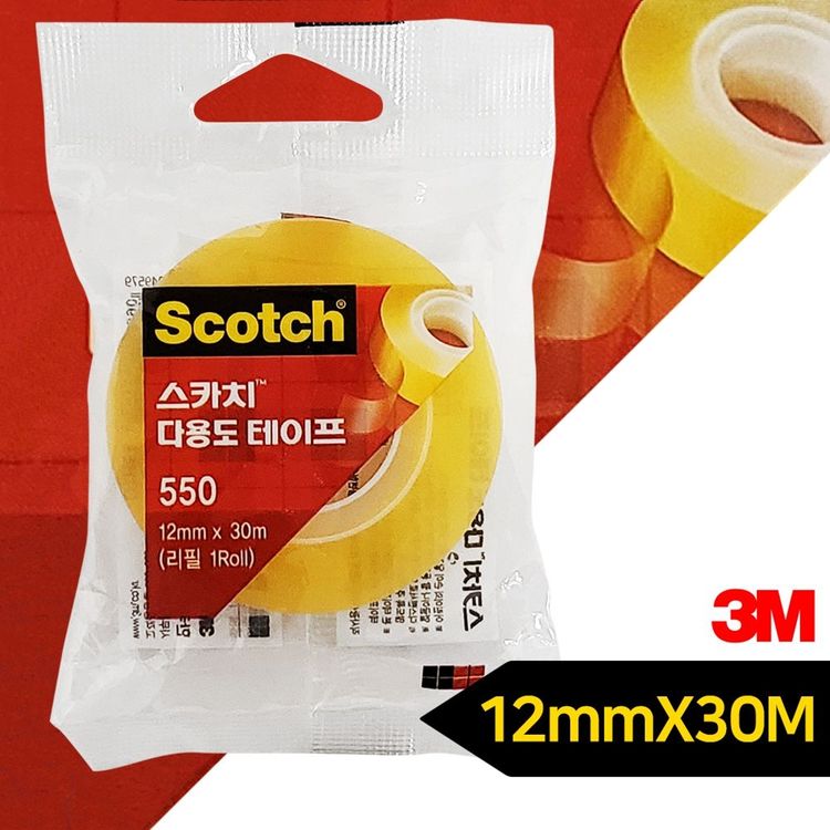 3m 스카치 다용도 테이프리필1롤 12mmx30m 투명 550 홈플러스 택배배송
