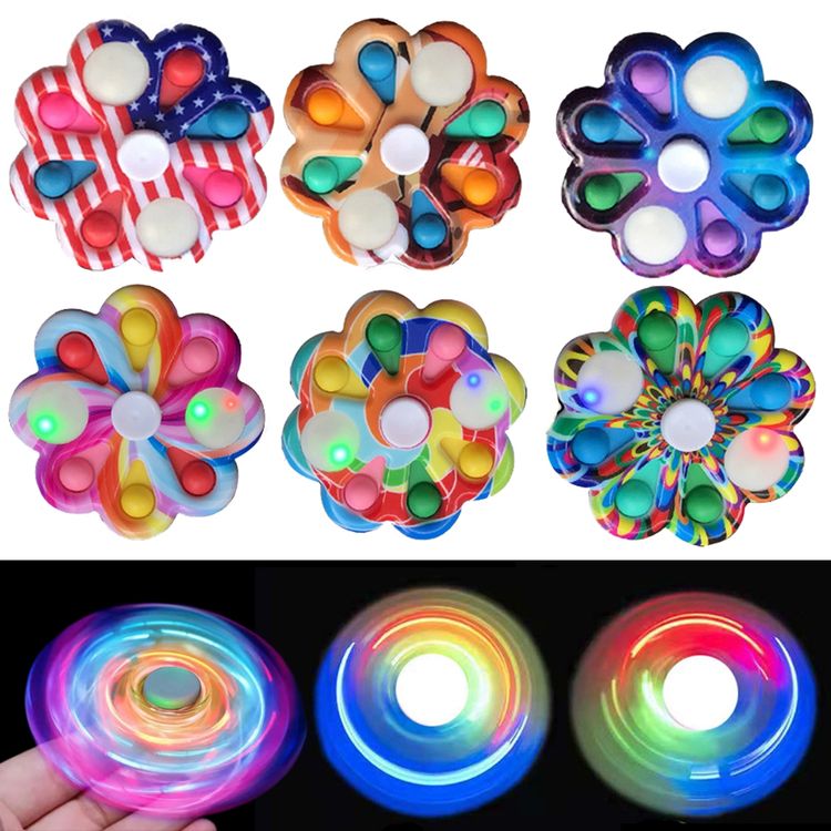 움직이는 3색 야광 Led 파스텔 팝잇 스피너 꾹꾹이 피젯 키덜트 미니 9cm 버블 파빗 홈플러스 택배배송