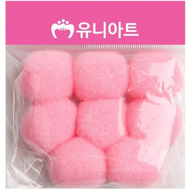 유니아트 Nc224a4e87f 퐁퐁 칼라 1000 분홍 40mm 6팩만들기재료 뿅 홈플러스 택배배송