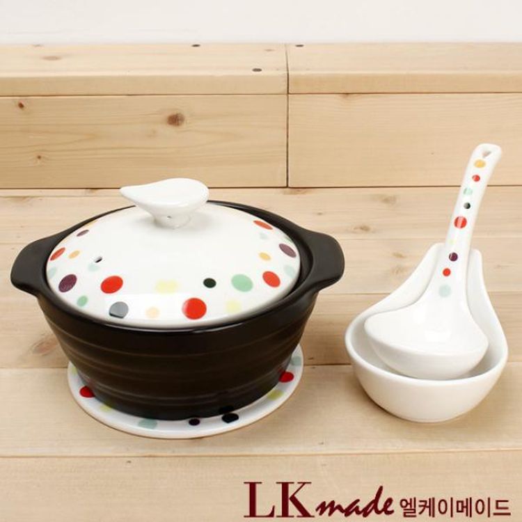바보사랑 칼라버블 레드 무균열 내열냄비뚝배기 중 혼합세트 5p 홈플러스 택배배송