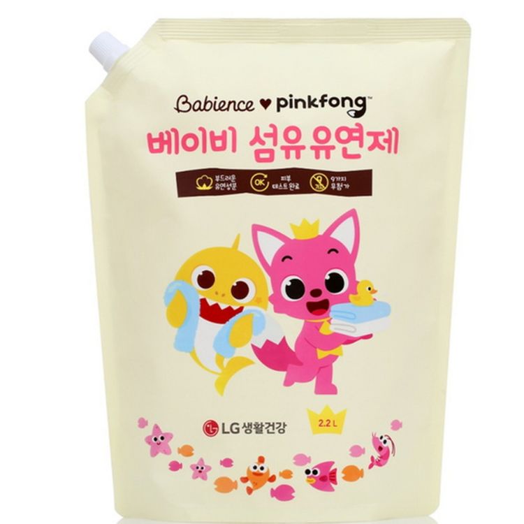바보사랑 핑크퐁 안심섬유유연제 2200ml 일반드럼겸용 홈플러스 택배배송