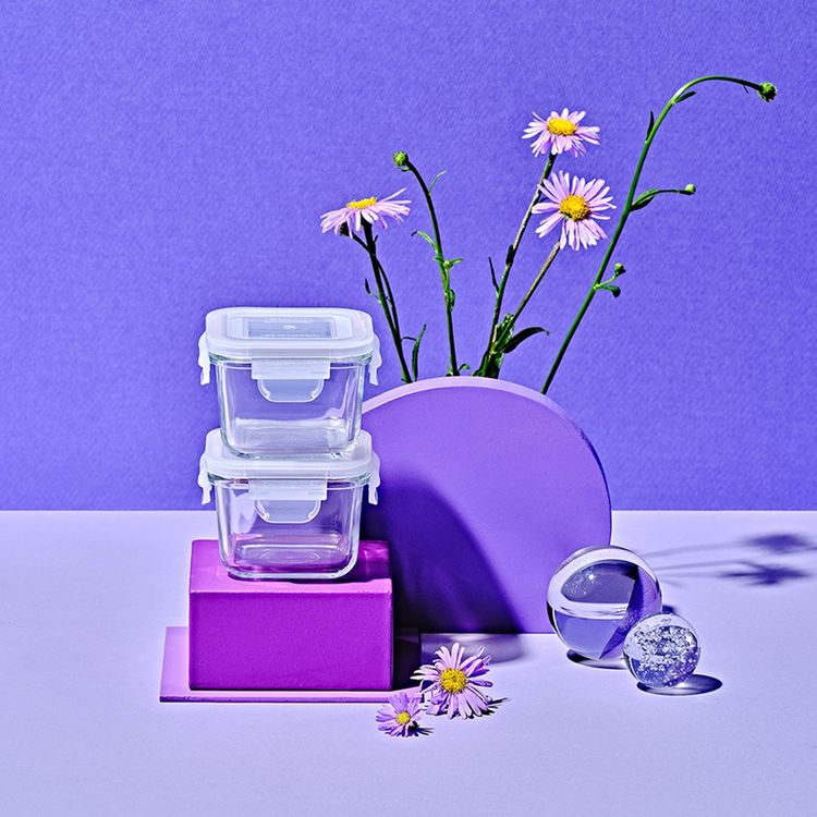 글라스락 클래식 정사각 라일락 210ML 2p | 홈플러스