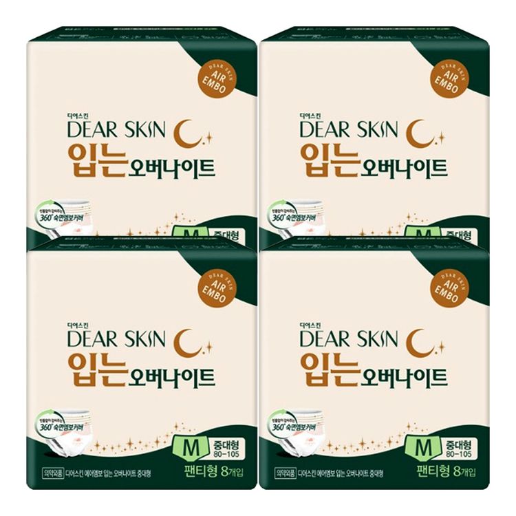 디어스킨 입는 오버나이트 팬티형 중대형 8p X 4개 홈플러스 택배배송