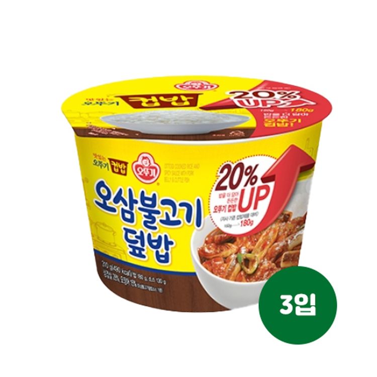 오뚜기 컵밥 오삼불고기덮밥증량 310g 3입 홈플러스 택배배송
