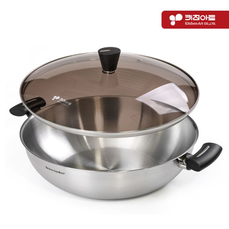 키친아트 인덕션겸용 스텐 전골냄비 28cm 오뎅탕 찌개 나베 감자탕냄비 홈플러스 택배배송
