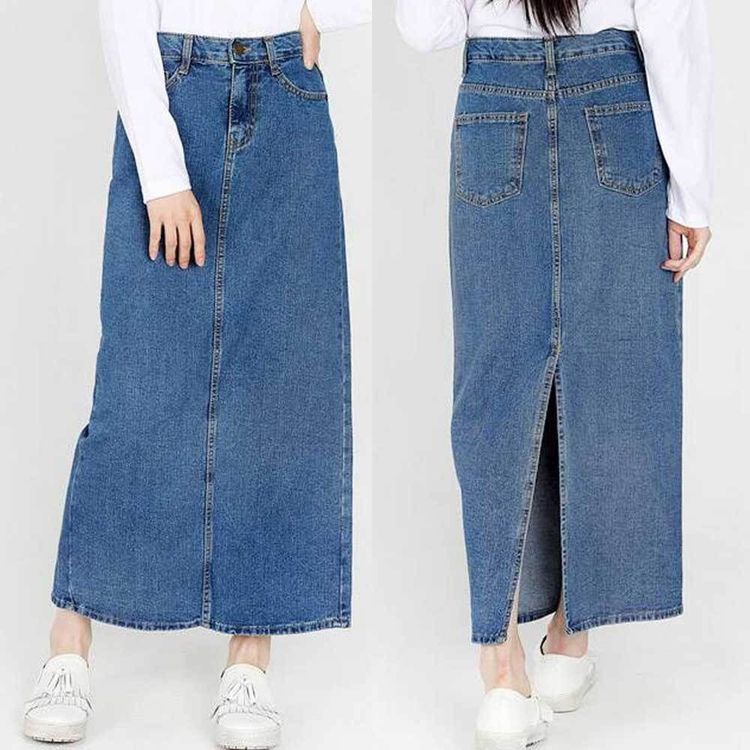 여자 청치마 롱스커트 뒷트임 캐주얼 데일리 패션 홈플러스 택배배송