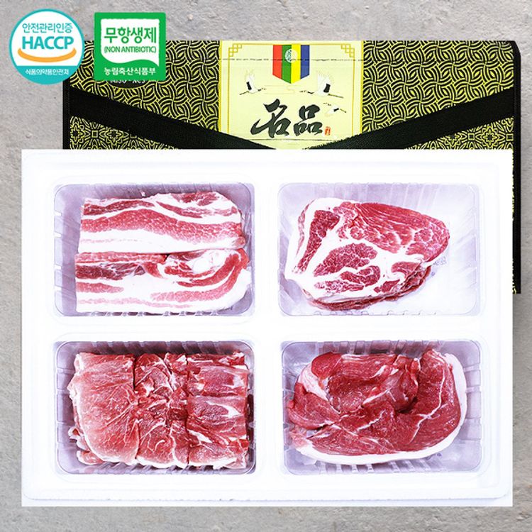 아우내 무항생제haccp 한돈 4구 선물세트 2호 24kg삼겹외3종 홈플러스 택배배송