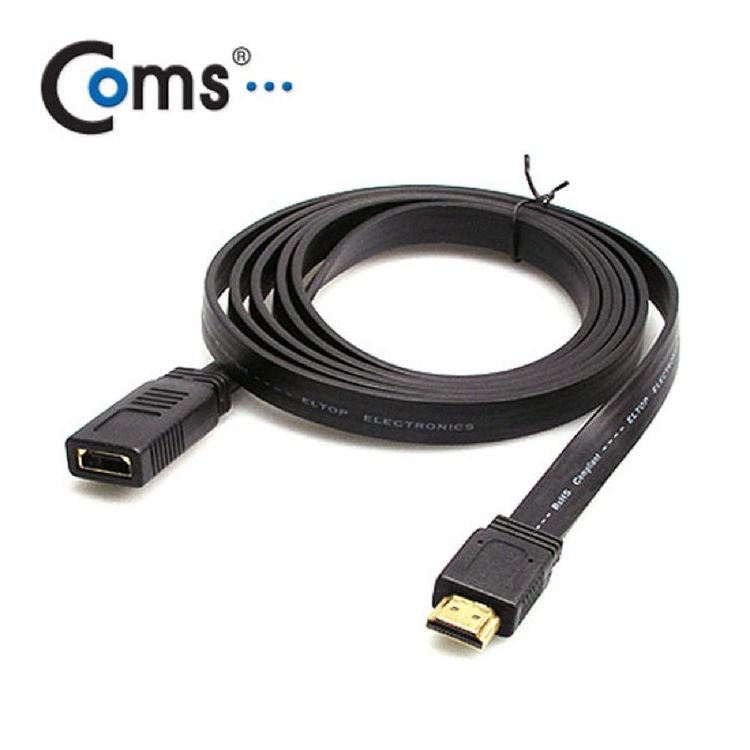 Coms Hdmi Flat 연장 케이블 2m Mf 타입 홈플러스 택배배송