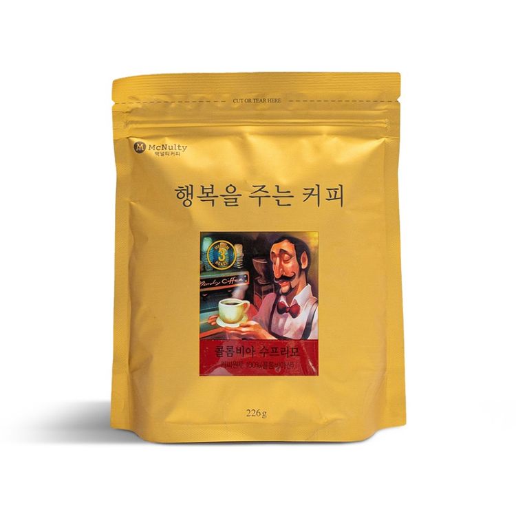 맥널티 행복을 주는 커피 분쇄 콜롬비아 수프리모 226g 홈플러스 택배배송