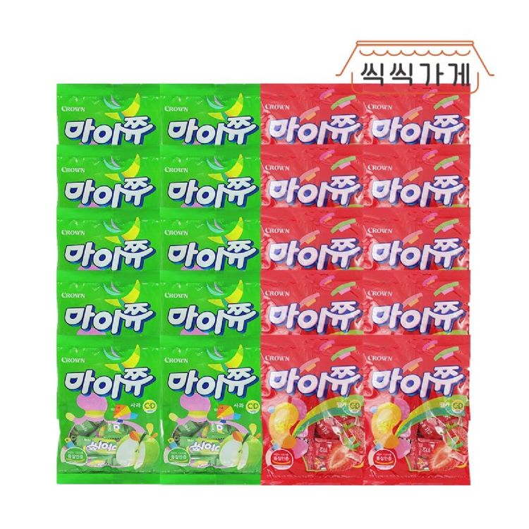 [씩씩가게] 마이쮸 92g 사과맛 x 10ea + 딸기맛 x 10ea | 홈플러스 판매자택배