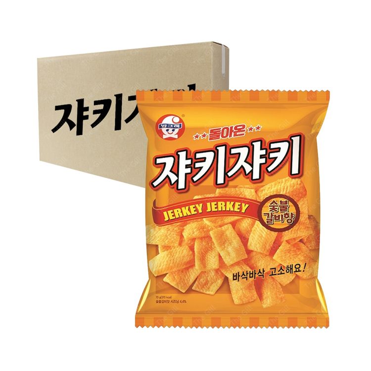 크라운 쟈키쟈키 숯불갈비향 70g 16개입 박스 홈플러스 택배배송