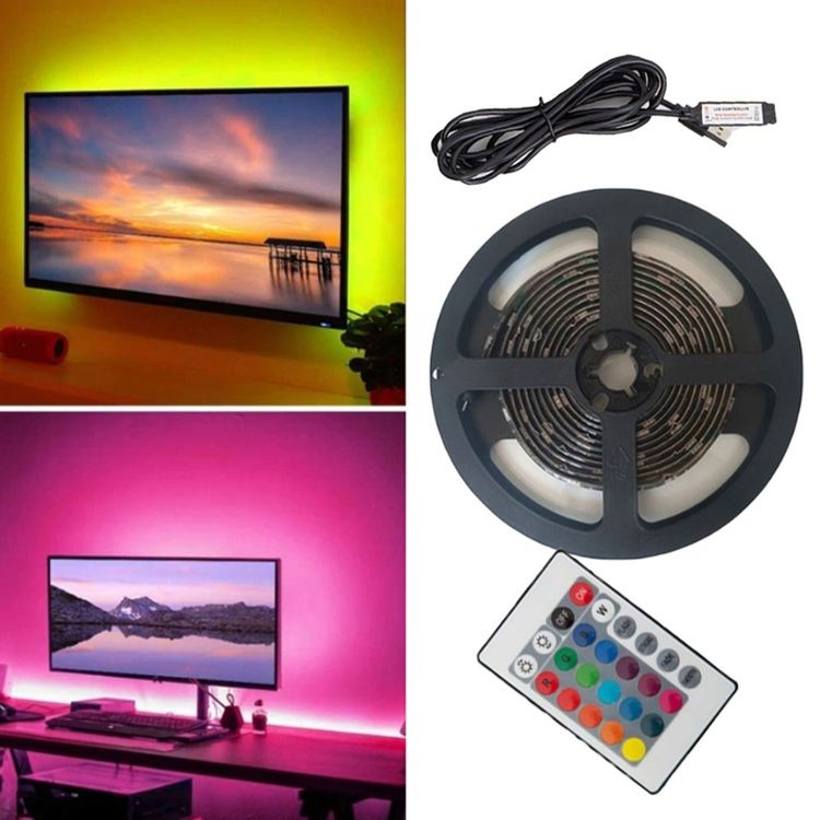 붙이는led 줄조명 Smd5050 Rgb 5m 리모컨 무드라이트 홈플러스 택배배송