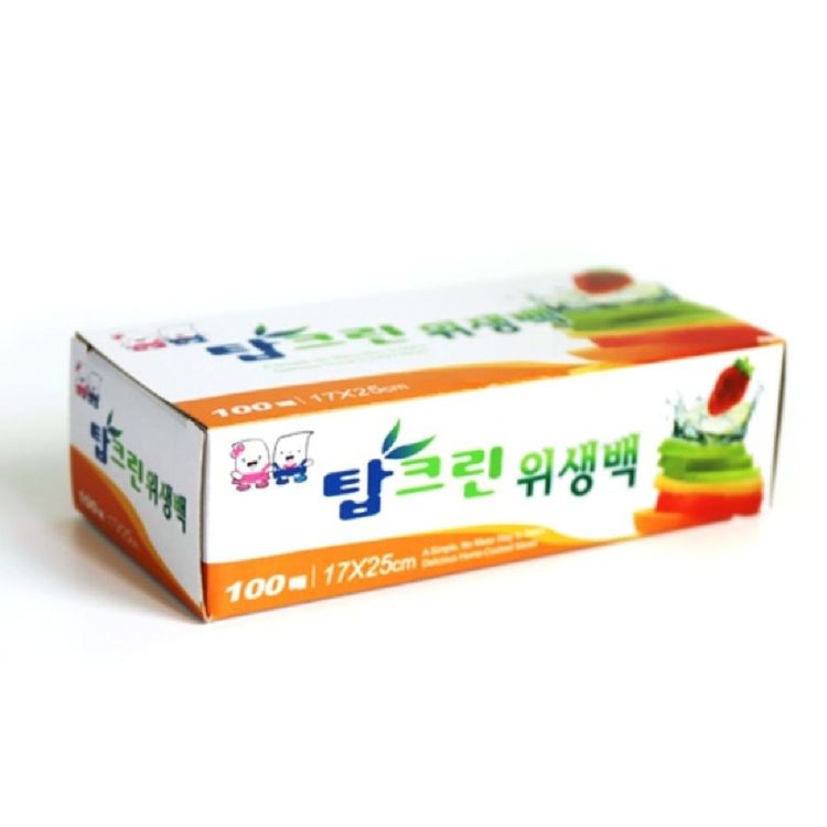 탑크린 비닐팩 일회용 비닐봉투 위생팩 17x25cm 100매 홈플러스 택배배송