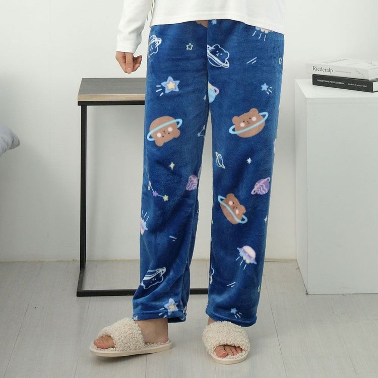 겨울 극세사수면 잠옷바지 캐릭터 우주곰 홈플러스 택배배송