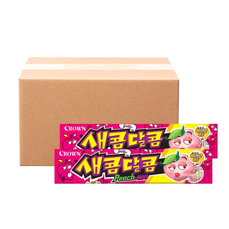 크라운 새콤달콤 스틱 복숭아 29g 총 90개입 15개입 X 6개 홈플러스 택배배송