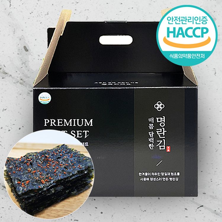 Haccp인증 프리미엄 명란김 선물세트 1호6gx24봉 홈플러스 택배배송