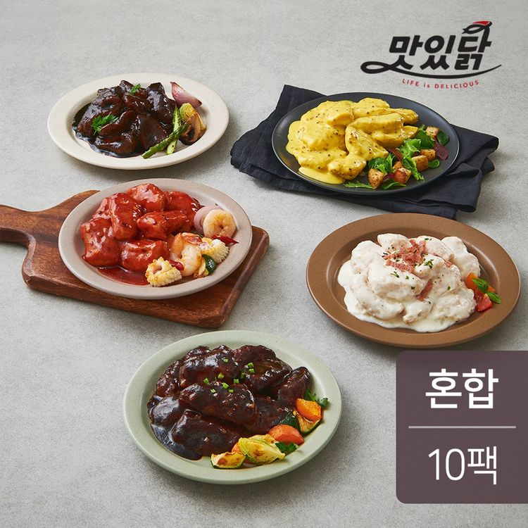 맛있닭 한입 소스 닭가슴살 혼합 100gx10팩5종2팩씩 홈플러스 택배배송