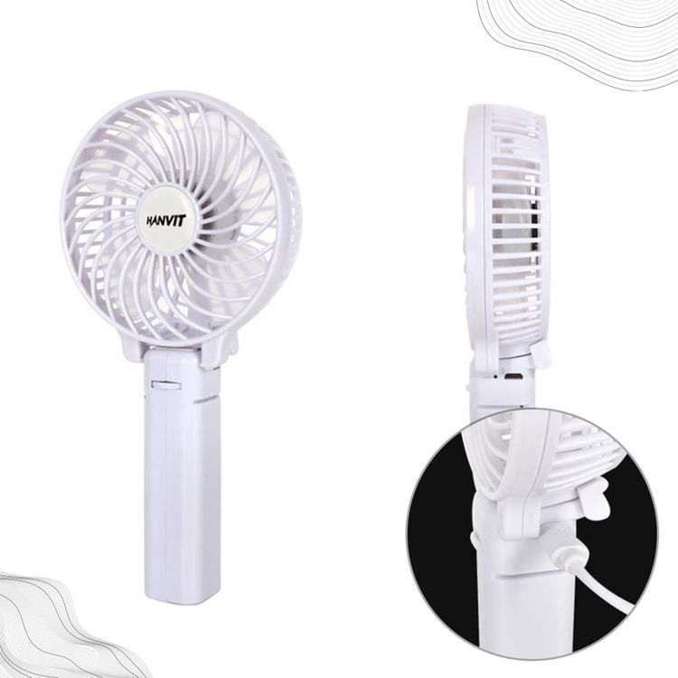 Hanvit 휴대용 핸디 핸드 손 선풍기 안전회로 화이트 홈플러스 택배배송