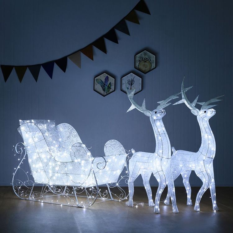 Led 실용적인 N6191b67bfa 화이트 전구장식 사슴썰매대형 크리스마스장식 홈플러스 택배배송