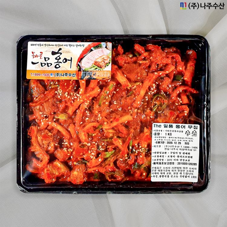 나주수산 더일품홍어 무침1kg 실링 국내산 중간삭힘 홈플러스 택배배송