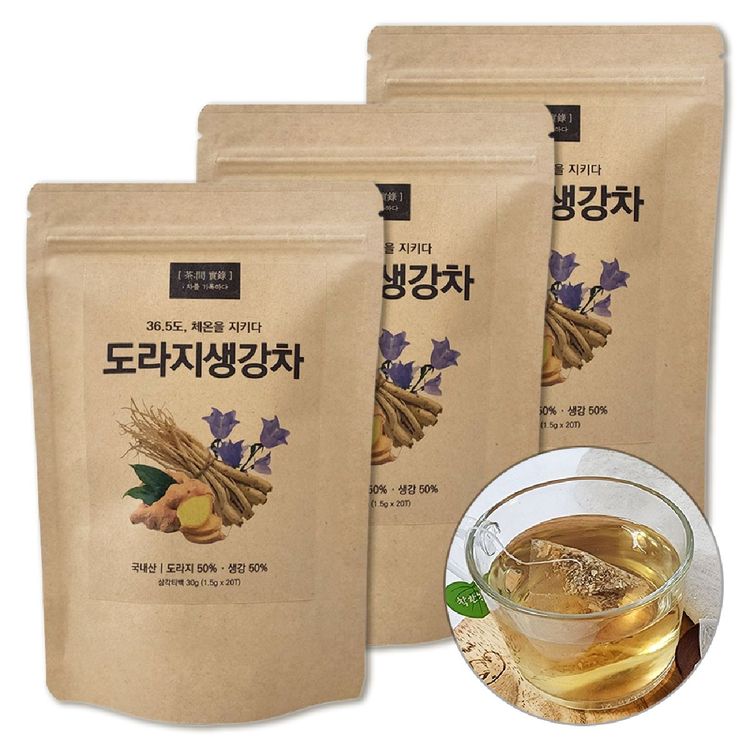착한농부 국산 로스팅 도라지 생강 진저 차 티 60t 홈플러스 택배배송