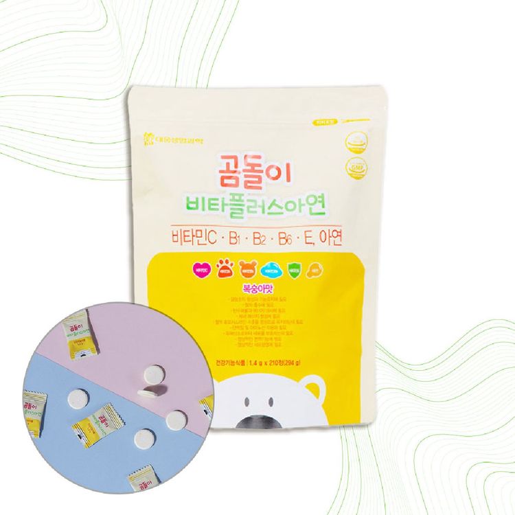 Dws 곰돌이 어린이 비타민 B1 B2 B6 C 츄어블 210정 홈플러스 택배배송