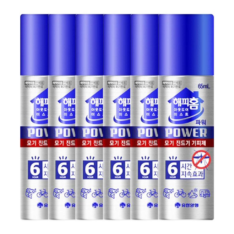해피홈 아웃도어 미스트 파워 모기진드기 기피제 65ml X 6개 홈플러스 택배배송