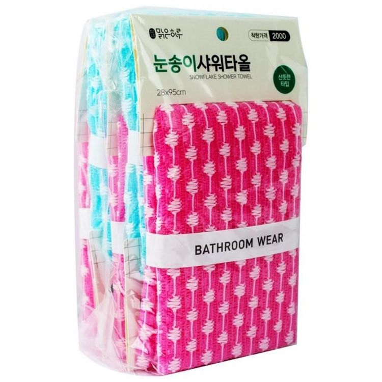 맑은하루 눈송이 샤워타올 28 X 95cm 5매 홈플러스 택배배송