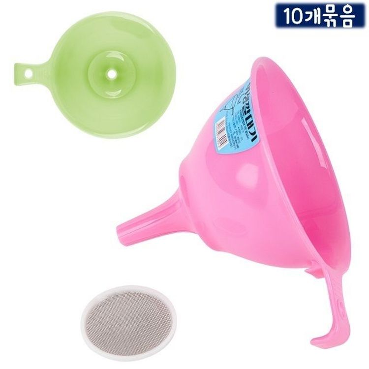 Pp 실용적인 N6163a90e8d 거름망 깔대기 10p 색상혼합 홈플러스 택배배송
