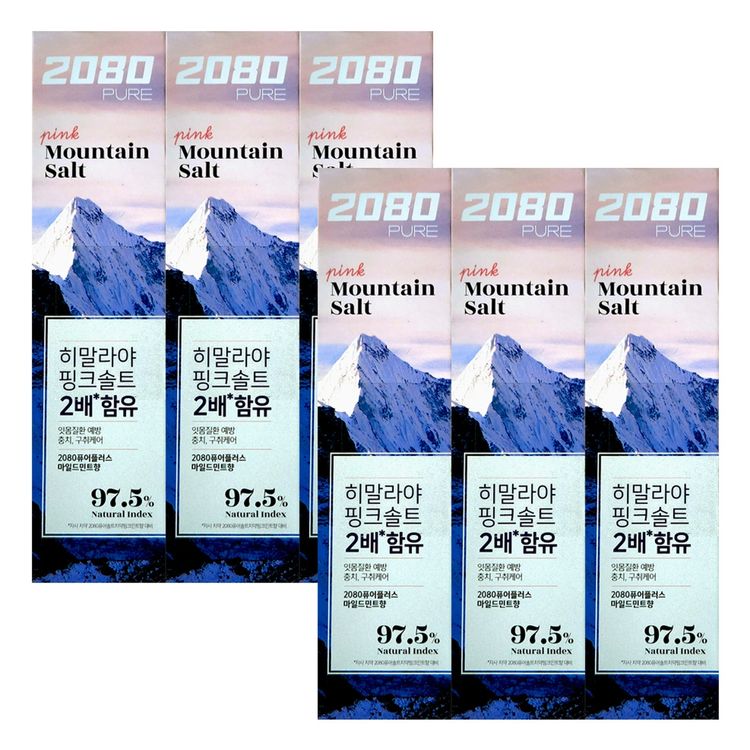 2080 퓨어플러스 마일드민트향 120g X 6개 | 홈플러스 택배배송