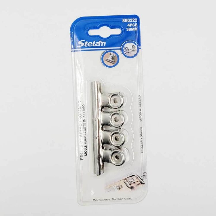 문구집게 스텔란 스틸 서류 집게 소형 38mm 4pcs 홈플러스 택배배송