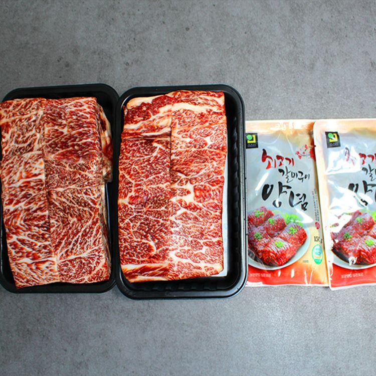 한성가횡성한우 정품 횡성한우 찜갈비세트 4호 19kg찜갈비 800g X 2갈비양념 홈플러스 택배배송