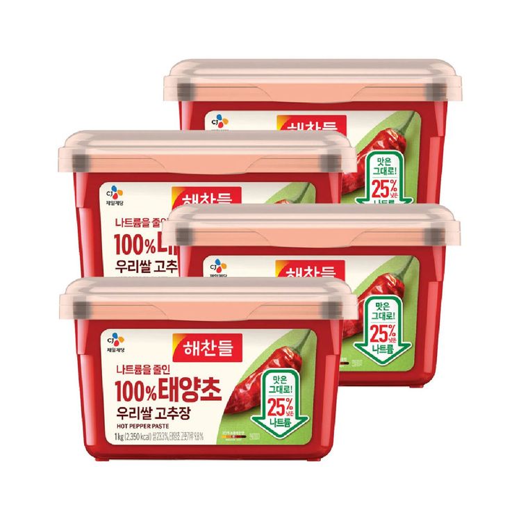 해찬들 나트륨을 줄인 100 우리쌀 고추장 1kg X4개 홈플러스 택배배송
