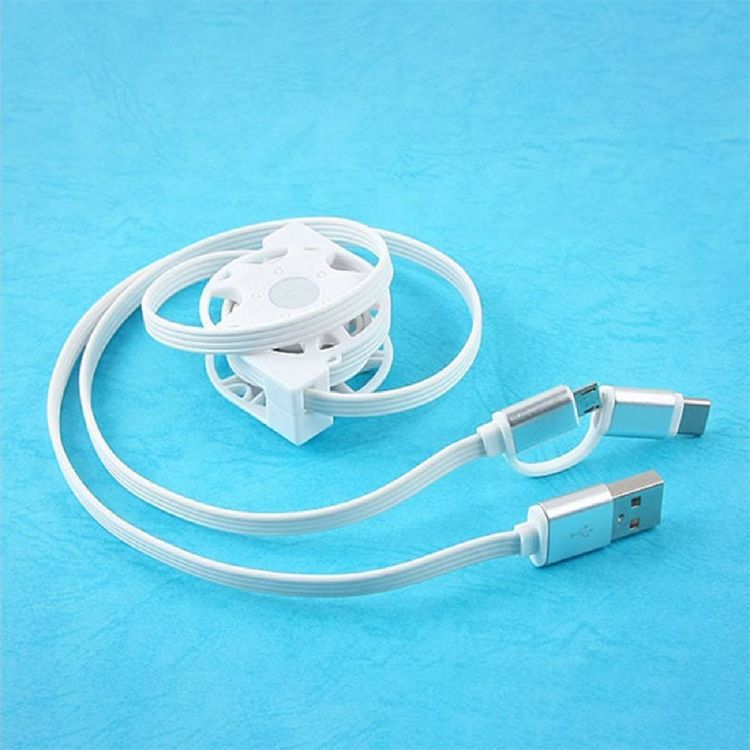 Coms Usb 31 케이블type C 2 In 1 자동감김 White 홈플러스 택배배송