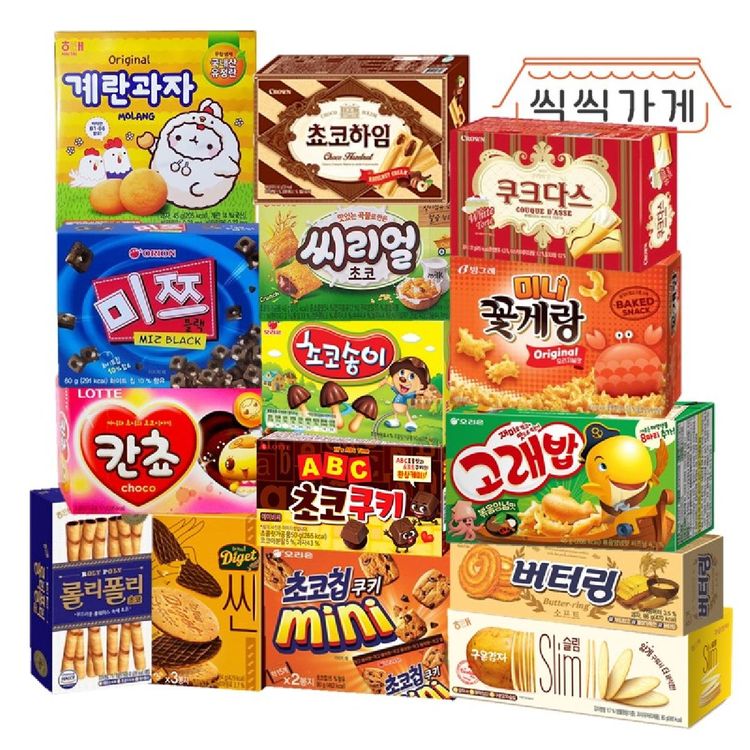 씩씩가게 미니곽과자 15종쿠크 쵸코 송이 고래 계란 미쯔 꽃게 칸쵸 초쿠 롤리 버터 홈플러스 택배배송