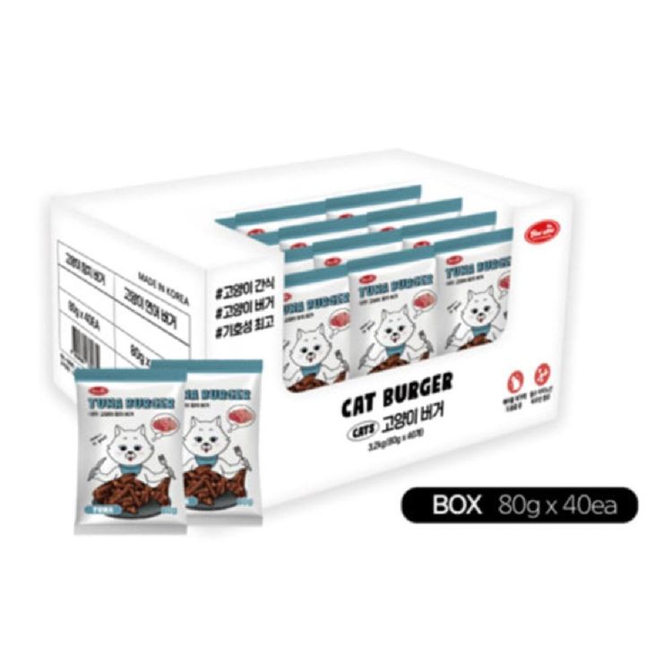 바우와우 캣 고양이버거참치80g 홈플러스 택배배송