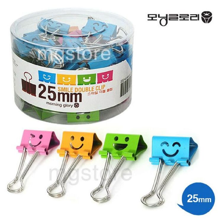 모닝글로리 N82923bfc7f 스마일 더블클립 25mm 48ea 문서 클립 홈플러스 택배배송