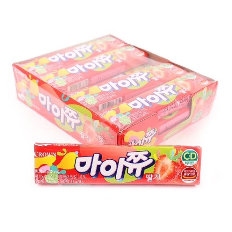 크라운 마이쮸 딸기 44g 1타 15개입 25 03 24 홈플러스 택배배송