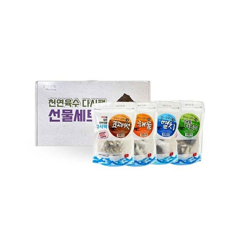 자연을 담은 다시팩 4종세트 256g X 10ea육수팩 조미료 멸치육수 다시마육수 홈플러스 택배배송