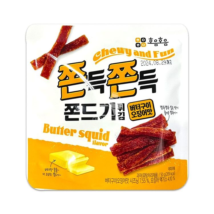 쫀득쫀든 쫀드기튀김 버터구이오징어맛 50g 1개 홈플러스 택배배송