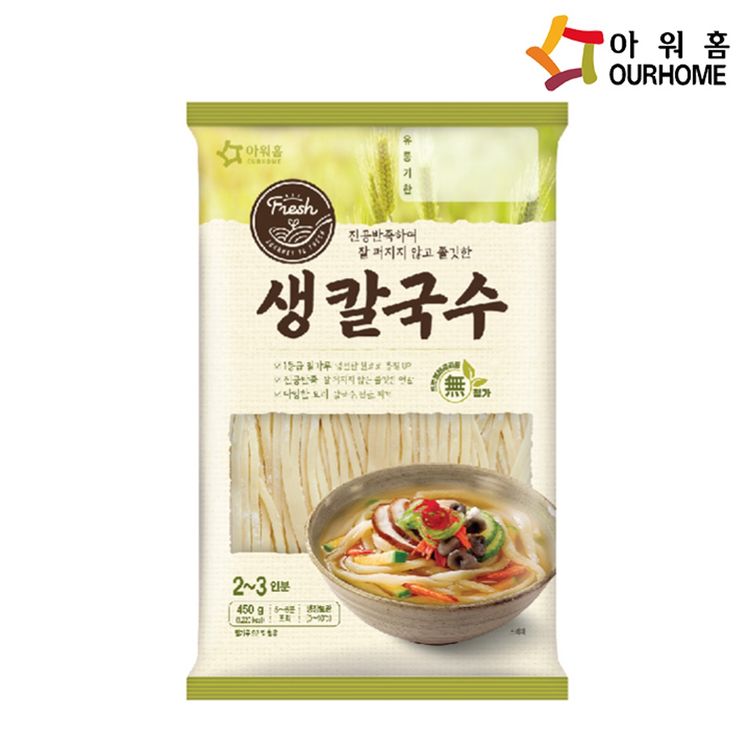 푸른들마켓 아워홈 생칼국수 450g 홈플러스 택배배송