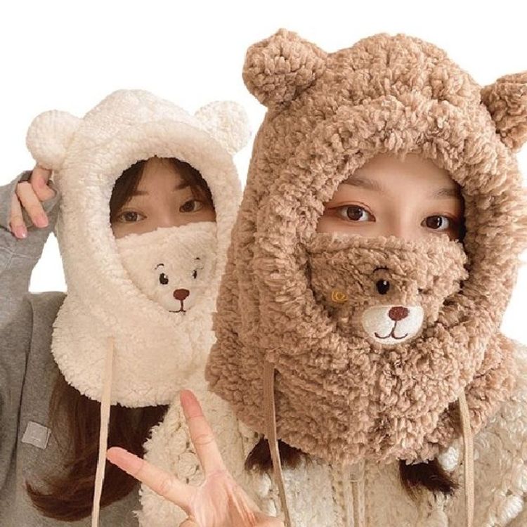 가디언블루 곰돌이 바라클라바 겨울모자 후드머플러 홈플러스 택배배송