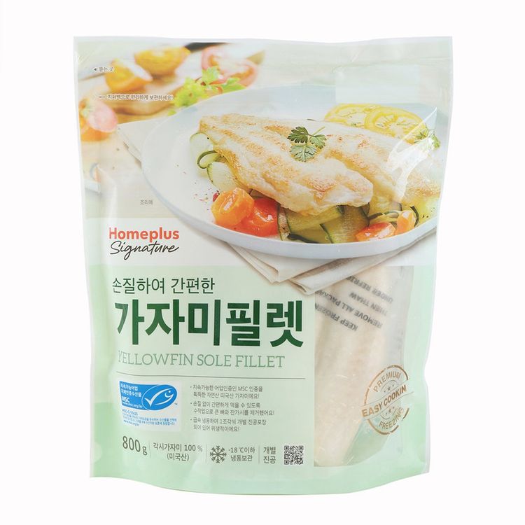 Msc인증 손질 가자미필렛 800g팩 가시제거율 99 홈플러스