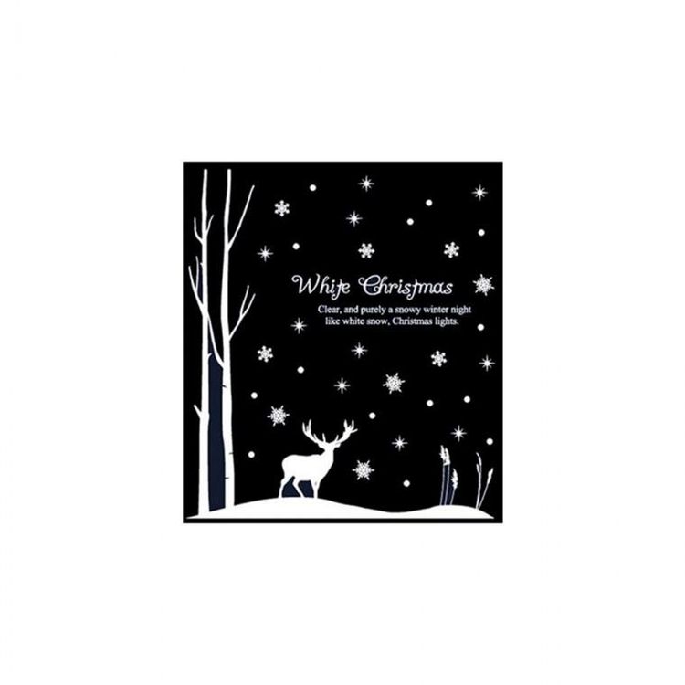 크리스마스 유리창 스티커 숲속의 루돌프 소형 크리스마스가랜드 크리스마스홈파티 성탄장식 홈플러스 택배배송