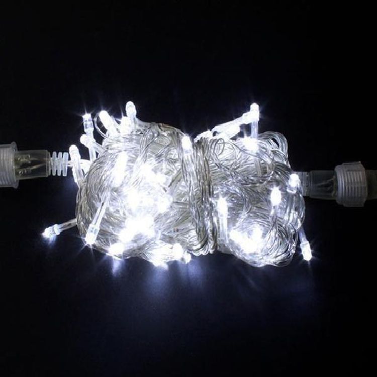 New 100구 투명선 Led 백색전구 전원잭별매 연결가능 8m Led검정선적색전구 장식램 홈플러스 택배배송