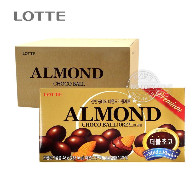 롯데 박스 아몬드초코볼 46g 40입 간식 군것질 홈플러스 택배배송